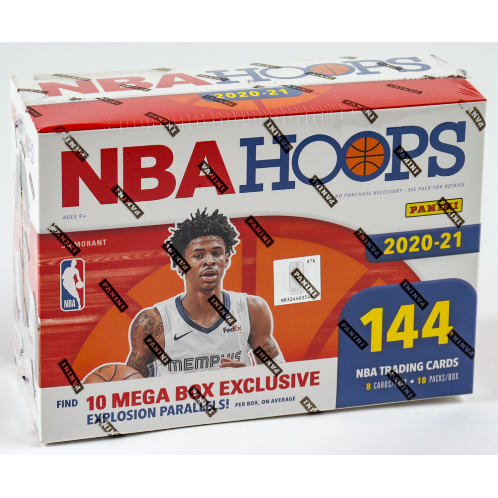 2020-21 NBA Hoops Premium Stock Basketball Mega Box with (144) Cards ...