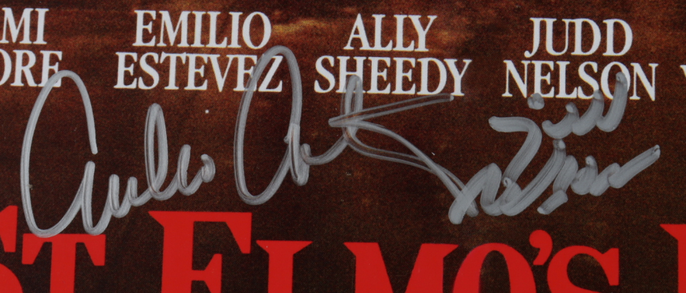 Emilio Estevez & Judd Nelson Signed "St. Elmo's Fire" 11x17 Movie ...