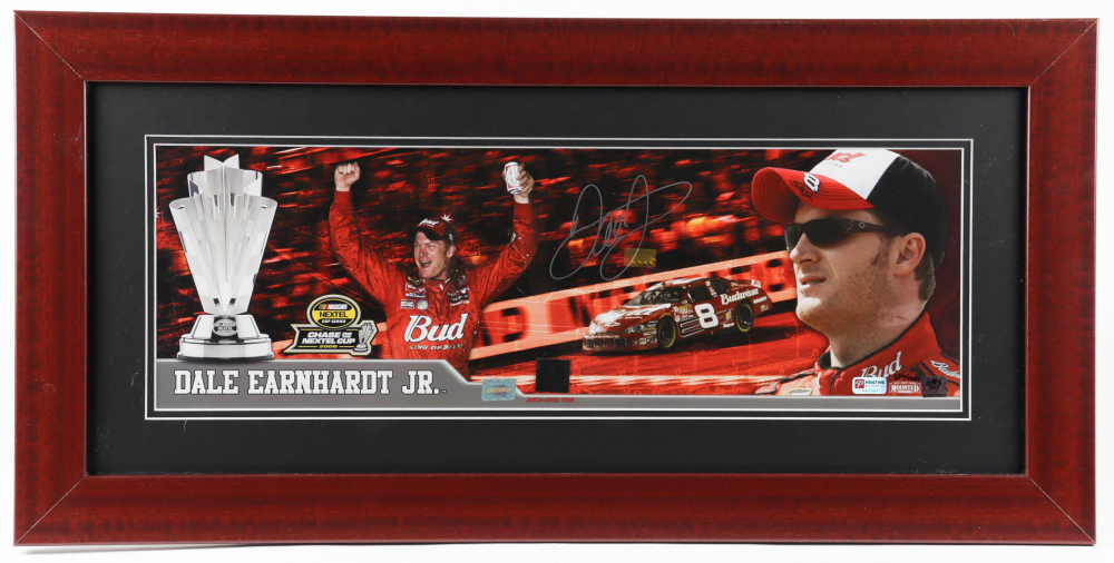 Dale Earnhardt Jr. Signed NASCAR #8 15x31 Custom Framed LE Photo with ...