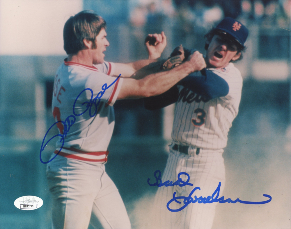 Pete Rose & Bud Harrelson Signed 8x10 Photo (JSA COA) | Pristine Auction
