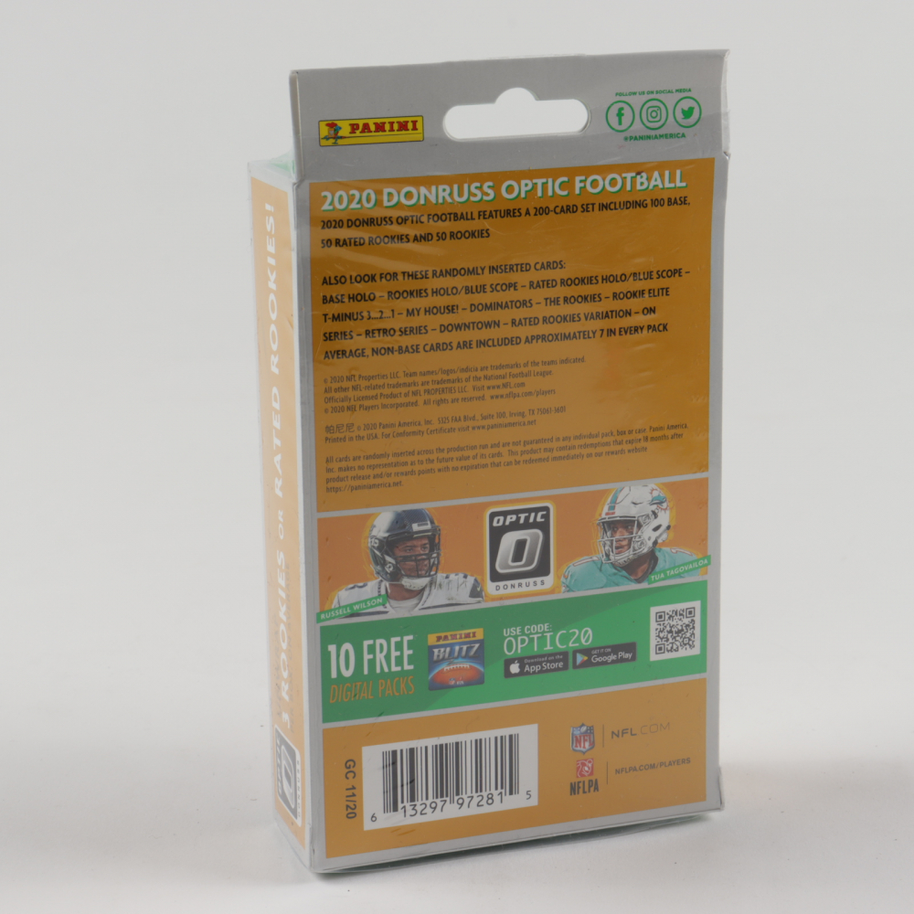 2020 Panini Donruss Optic NFL Football Hanger Box with (20) Cards ...