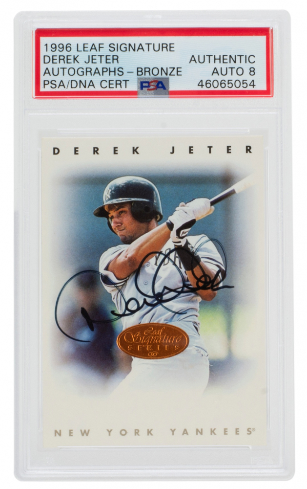 Derek Jeter 1996 Leaf Signature Autographs #118 SP (PSA | Autograph ...
