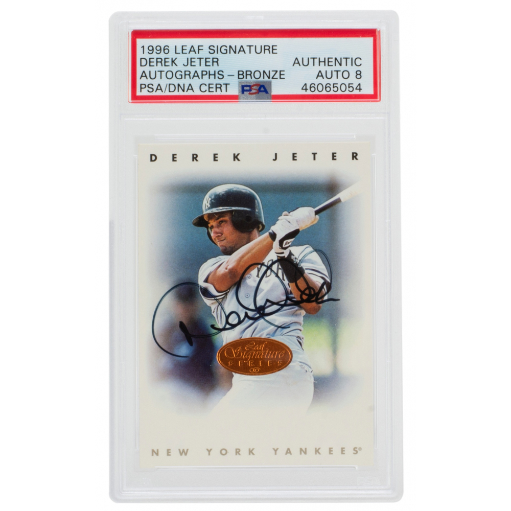 Derek Jeter 1996 Leaf Signature Autographs #118 SP (PSA | Autograph ...