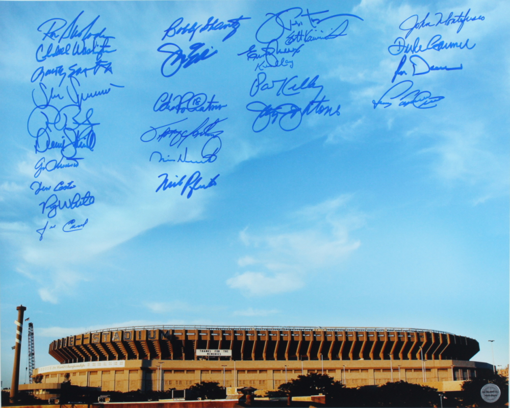 Yankees 16x20 Photo Signed by (27) with Cecil Fielder, Duke Carmel, Ken ...