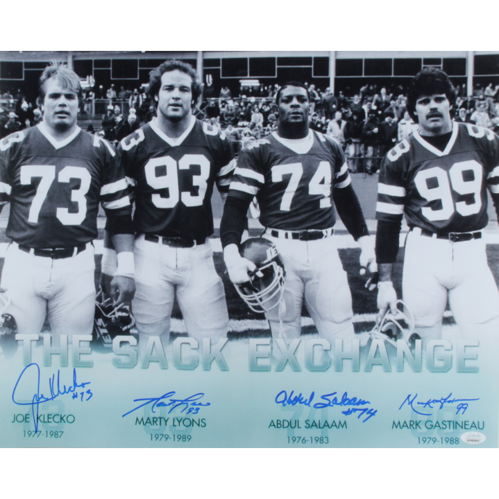 Jets "New York Sack Exchange" 16x20 Photo Signed by (4) with Mark ...