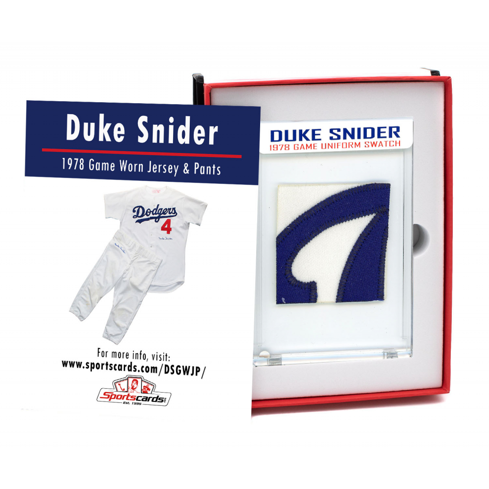 DUKE SNIDER 1978 DODGERS GAME-WORN UNIFORM MYSTERY SWATCH BOX ...