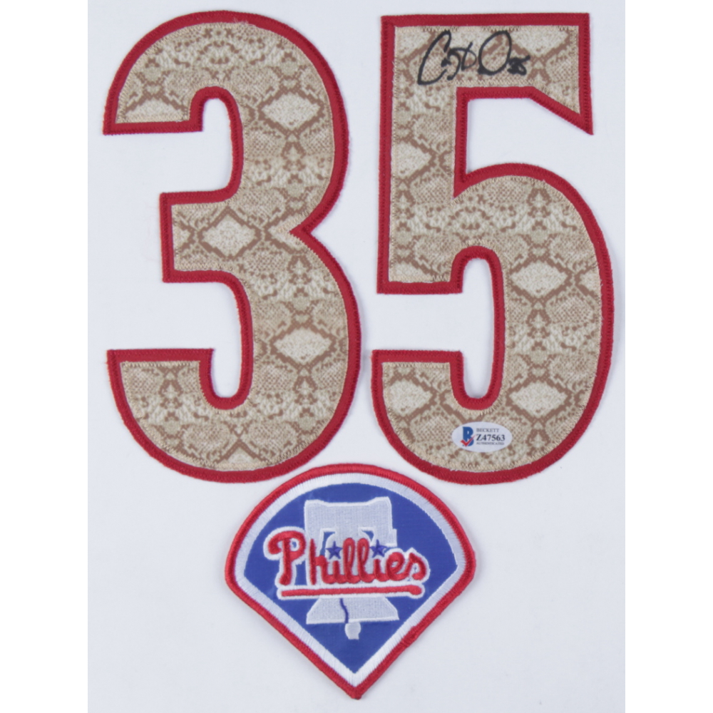 Cole Hamels Signed #35 Jersey Number Patches (JSA COA) | Pristine Auction