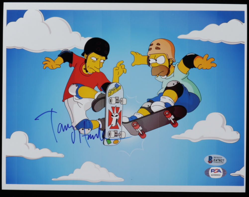 Tony Hawk Signed "The Simpsons" 8x10 Photo (Beckett COA) | Pristine Auction