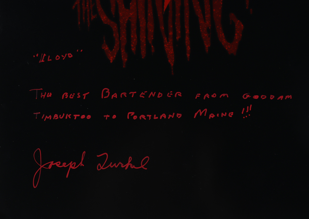 Joseph Turkel Signed "The Shining" 16x20 Photo Inscribed "Lloyd" & "The ...