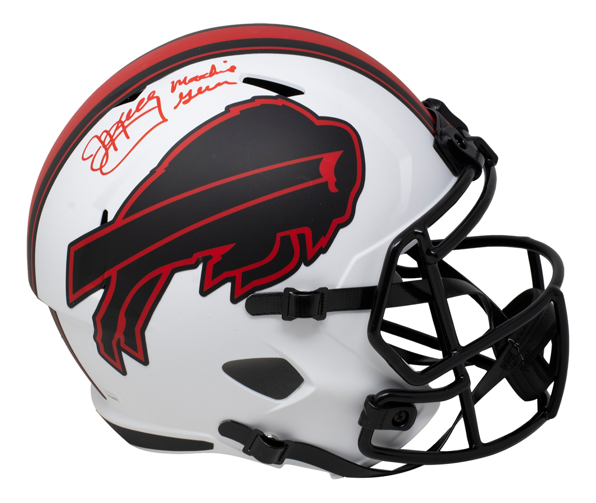 Jim Kelly Signed Bills Full-Size Lunar Alternate Speed Helmet Inscribed ...