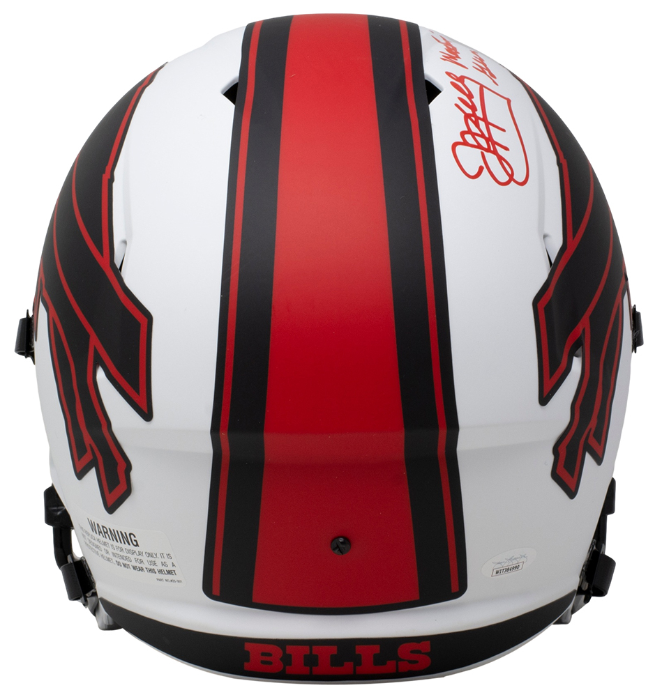 Jim Kelly Signed Bills Full-Size Lunar Alternate Speed Helmet Inscribed ...