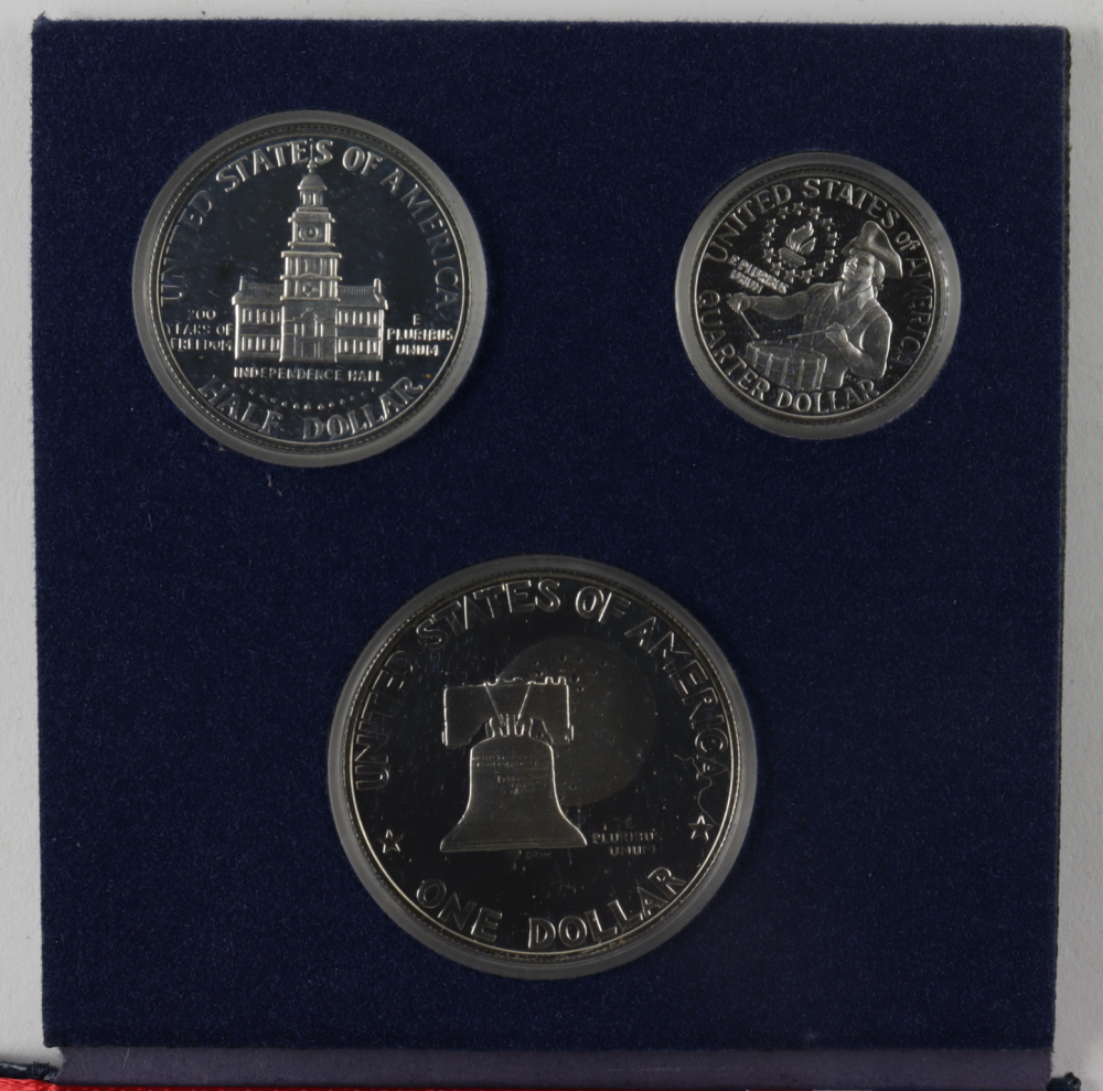 1976-S United States Bicentennial Silver Proof Set with Eisenhower "Ike ...
