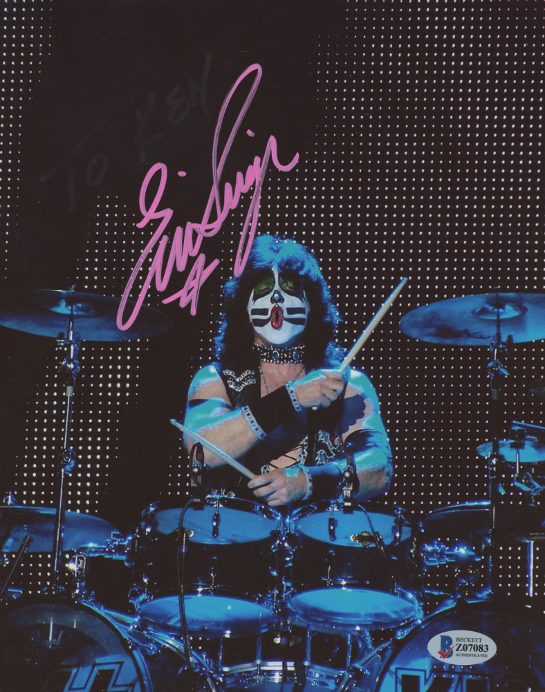 Eric Singer Signed KISS 8x10 Photo (Beckett COA) | Pristine Auction