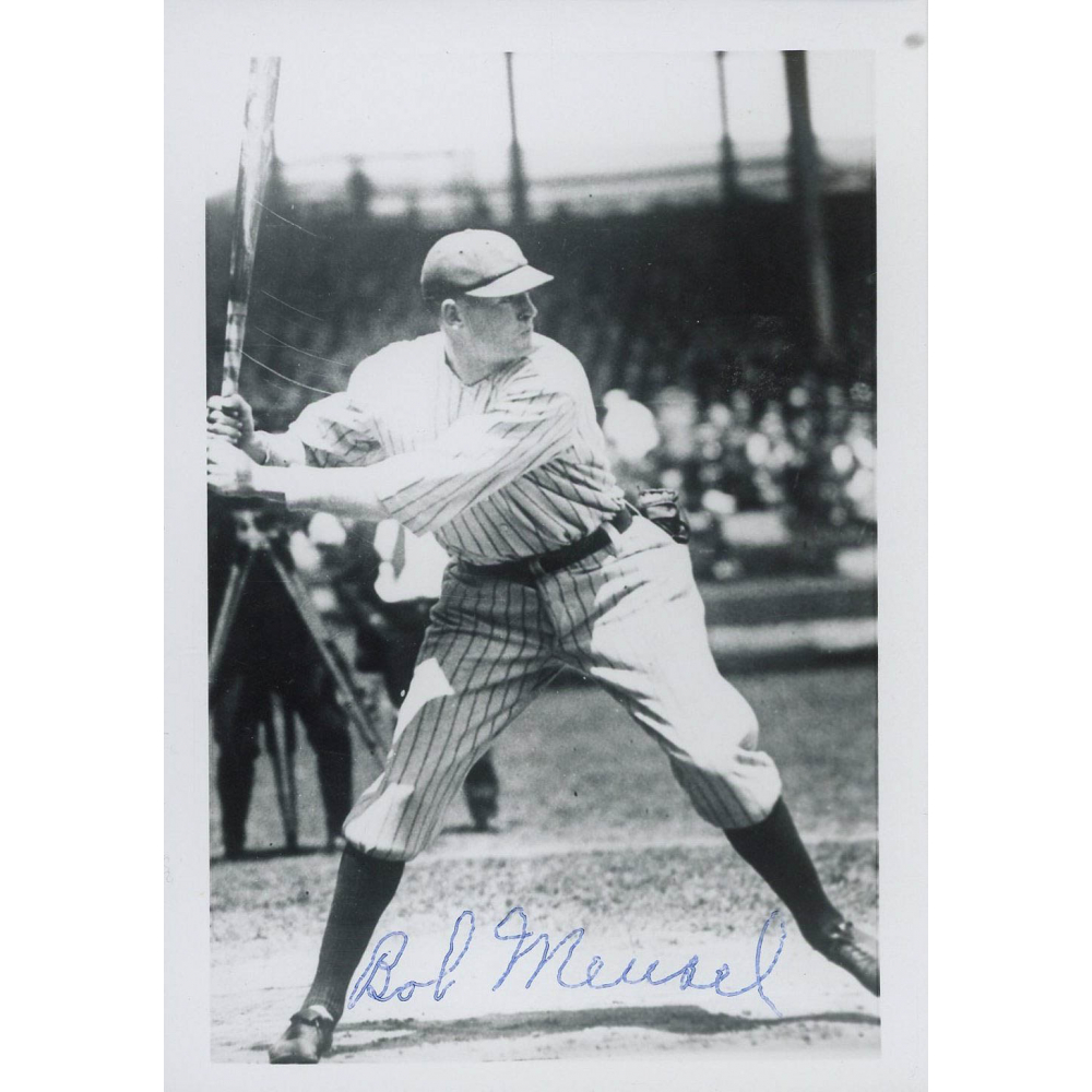 Bob Meusel Signed Yankees 3.5x5 Photo (Beckett COA) | Pristine Auction