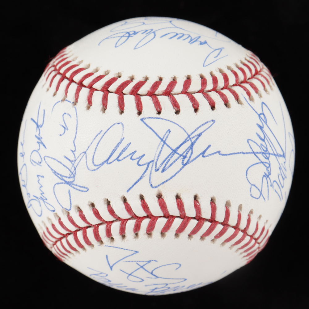 1986 Mets World Series Baseball Team-Signed by (24) with Dwight Gooden ...