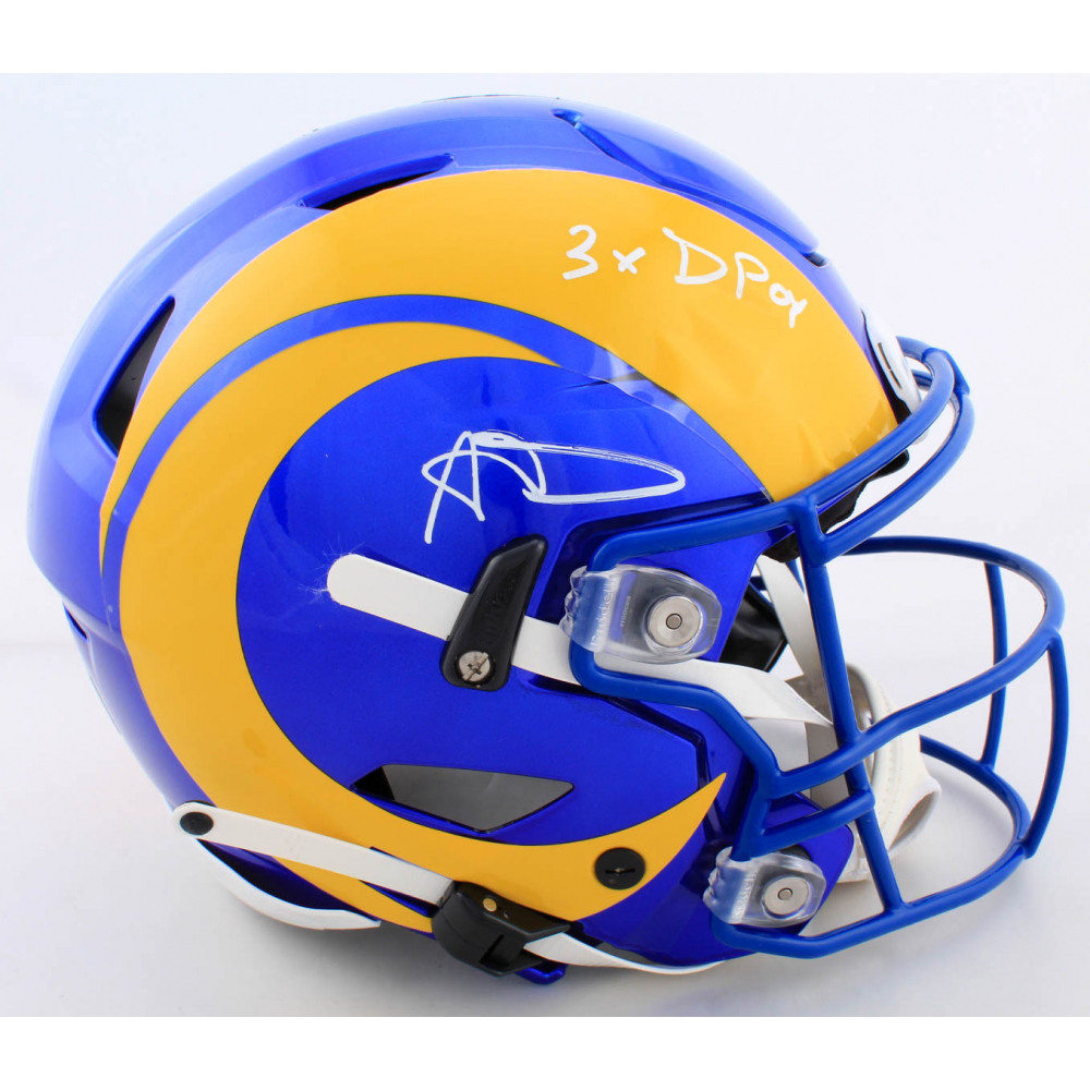 Aaron Donald Signed Rams Full-Size Authentic On-Field SpeedFlex Helmet ...