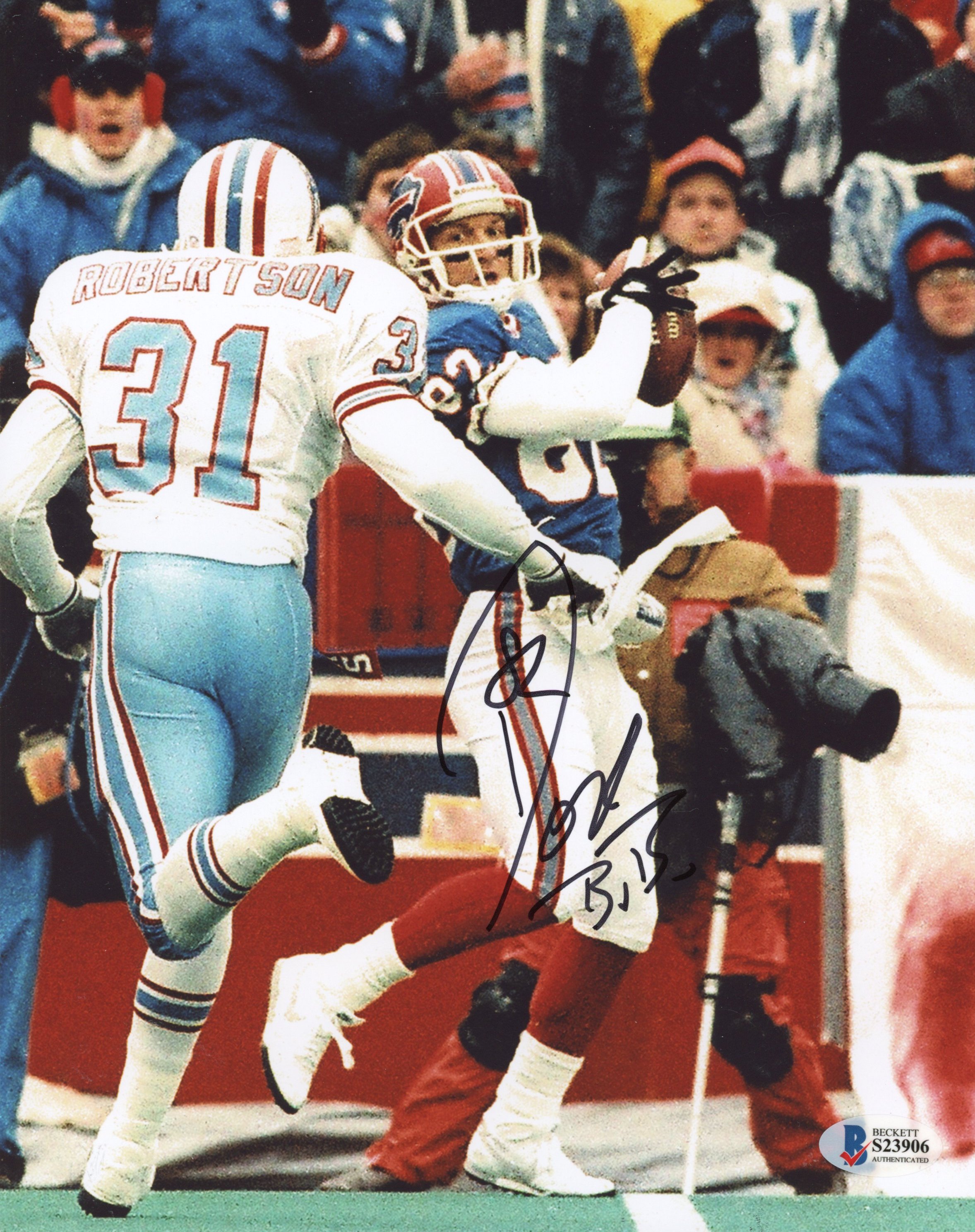 Don Beebe Signed Bills 8x10 Photo Inscribed "Bills" (Beckett COA ...