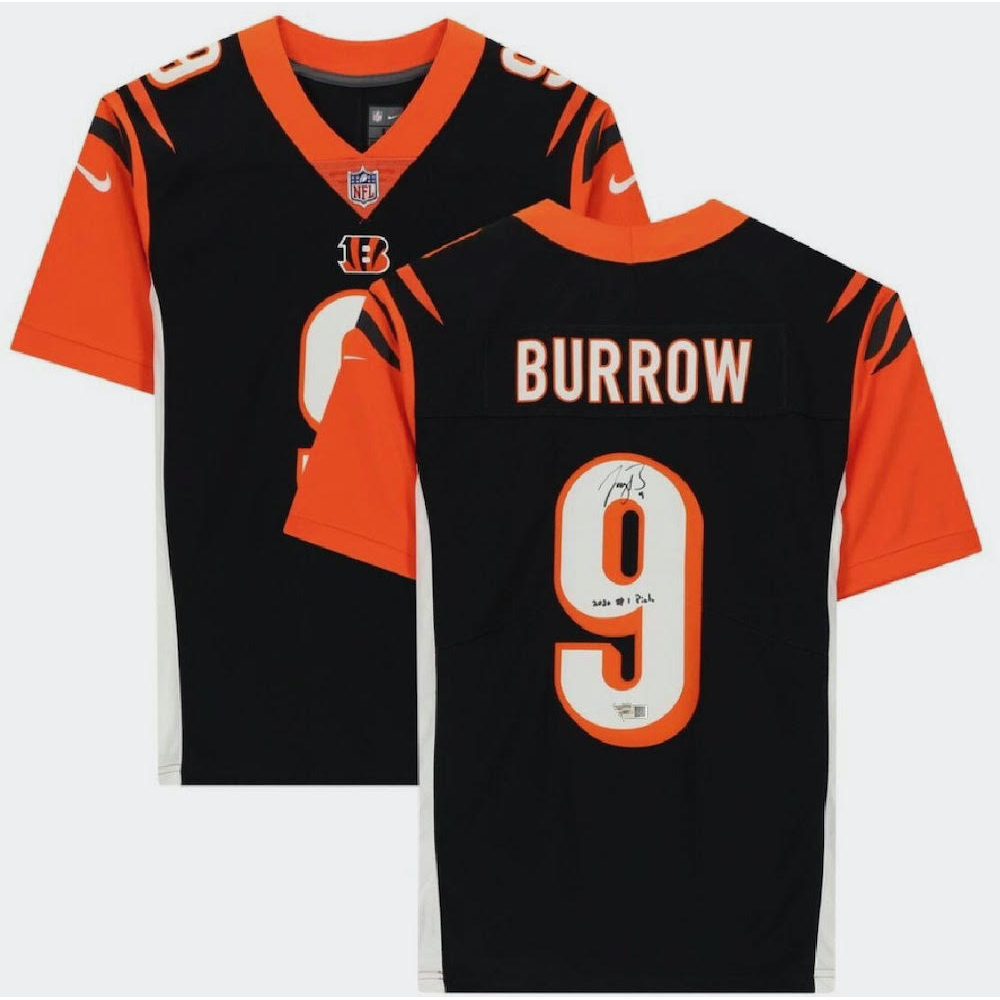 Joe Burrow Signed Bengals Jersey Inscribed "2020 #1 Pick" (Fanatics ...
