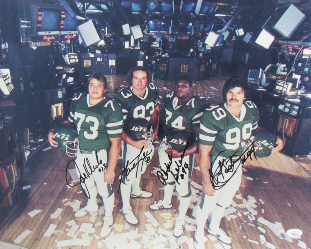 Jets "New York Sack Exchange" 16x20 Photo Signed by (4) with Mark ...
