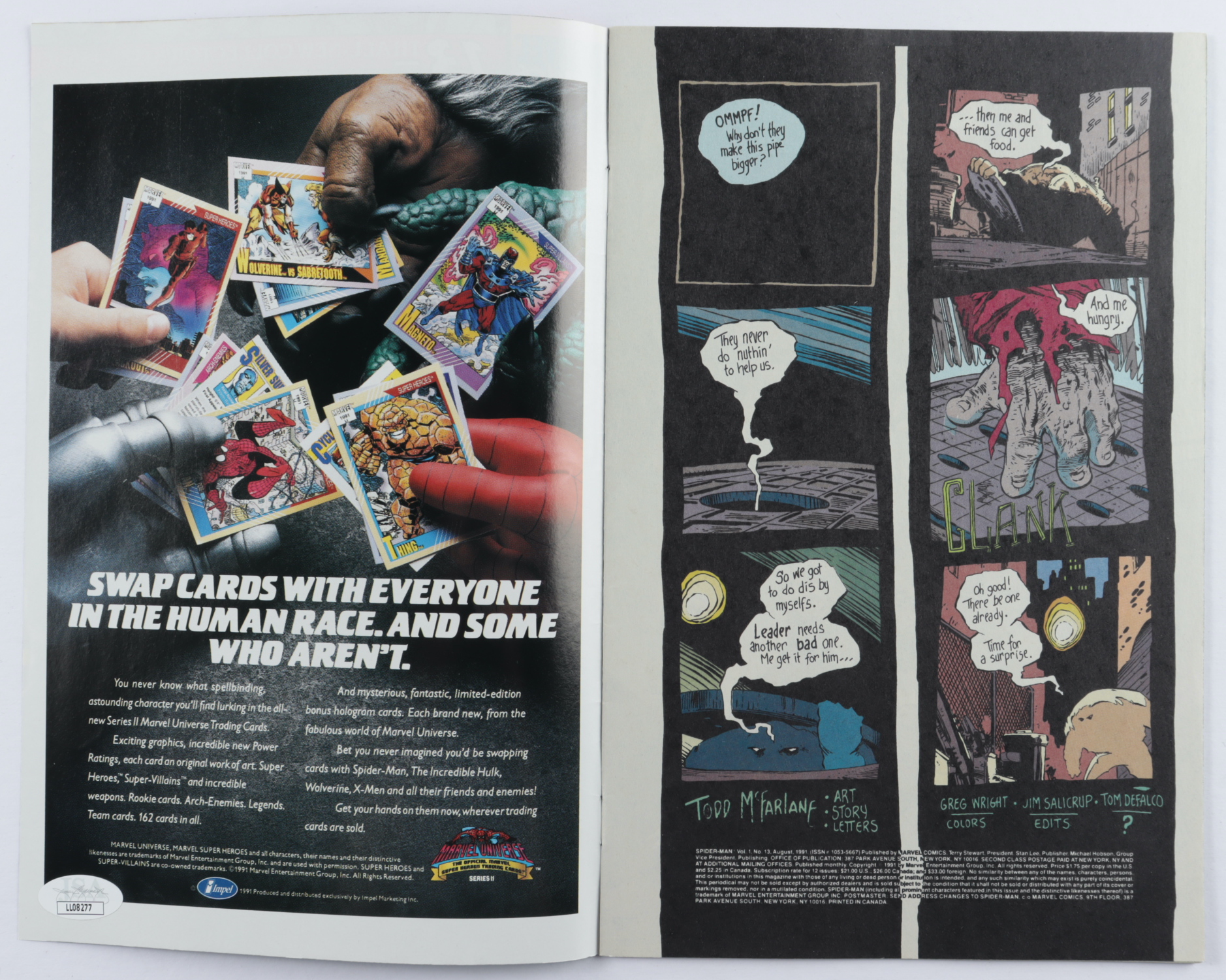 Todd McFarlane Signed 1991 "Spider-Man" Issue #13 Marvel Comic Book ...