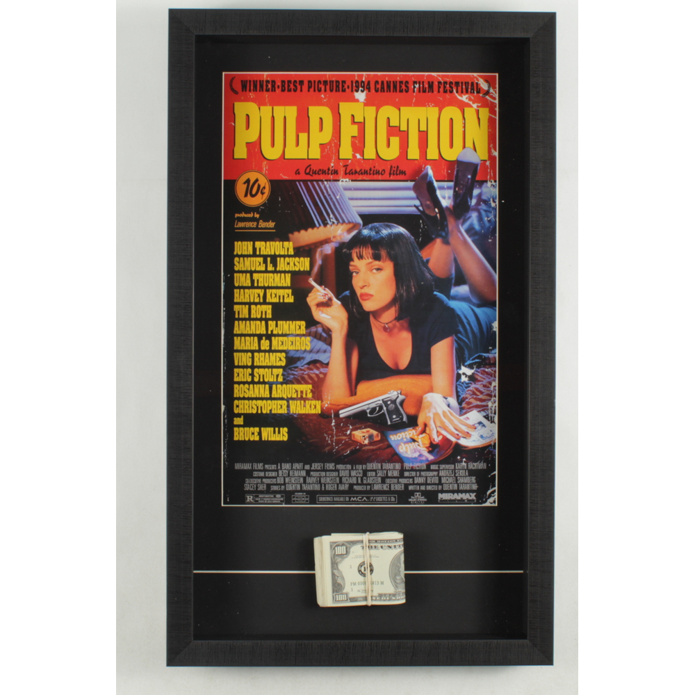 "Pulp Fiction" 14.5x24.5x2 Custom Framed Movie Poster Shadowbox Display ...