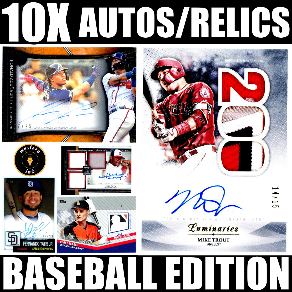 Mystery Ink 10X Baseball Edition Mystery Box - 10 Autos / Jerseys ...