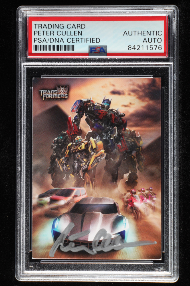 Peter Cullen Signed 2009 Topps Transformers #4 (PSA Encapsulated ...