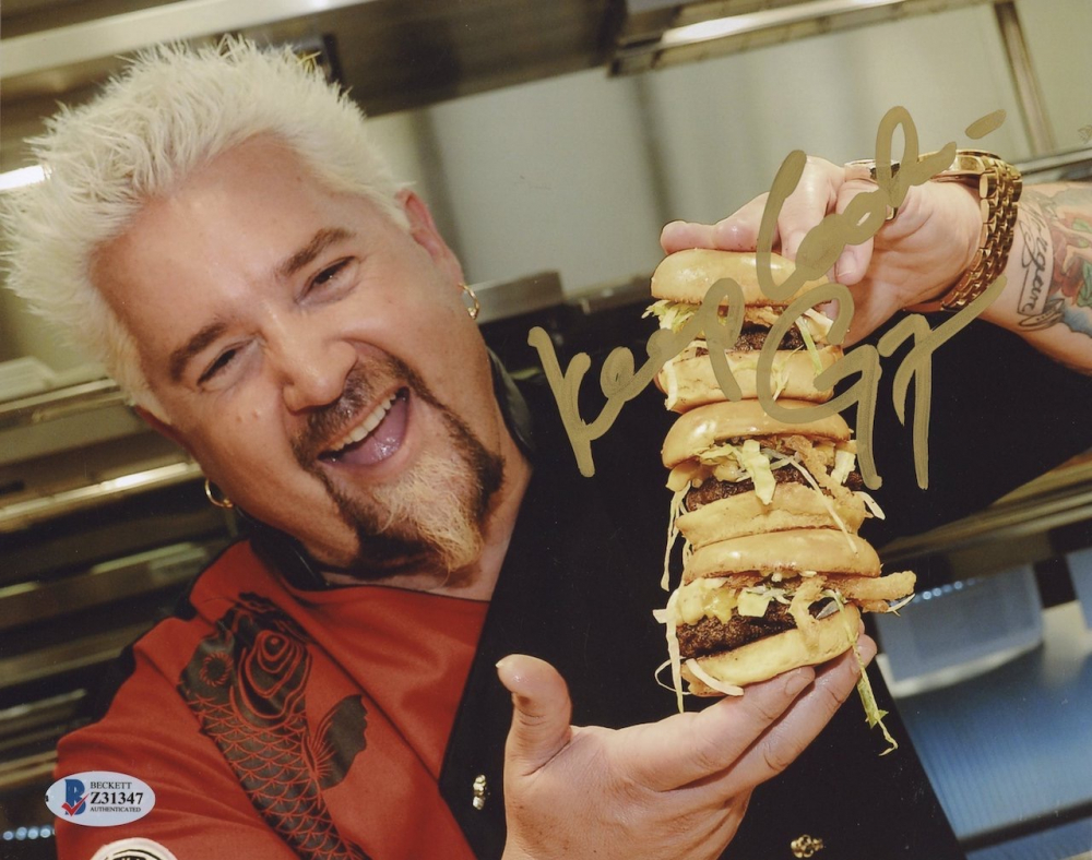 Guy Fieri Signed 8x10 Photo Inscribed "Keep Cookin" (Beckett COA ...