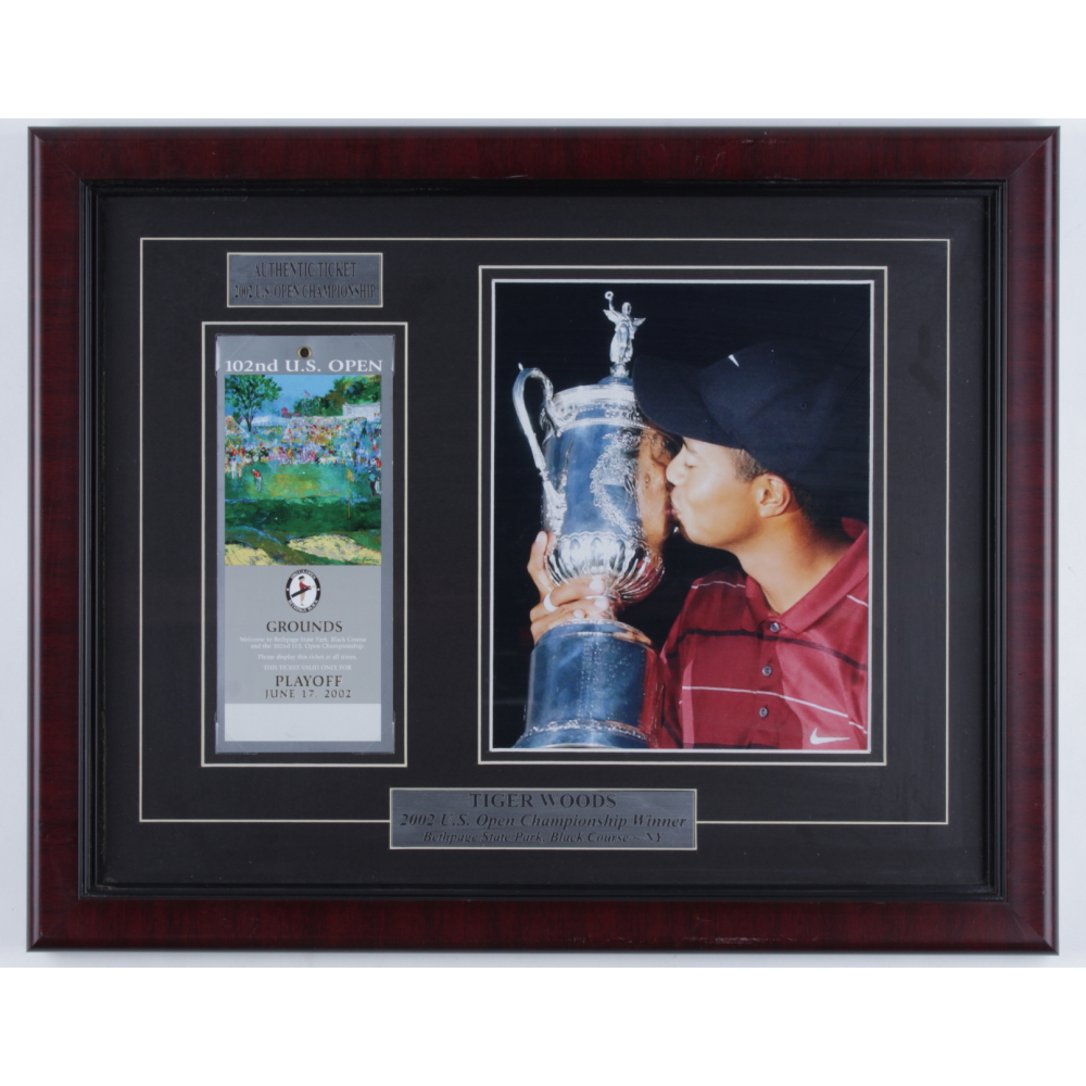 Tiger Woods "2002 U.S. Open Championship Winner" 16.5x20.5 Custom ...