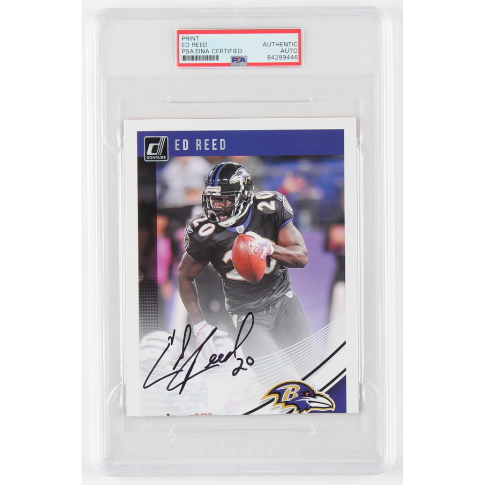 Ed Reed Signed Ravens 4x6.5 Print (PSA Encapsulated) | Pristine Auction