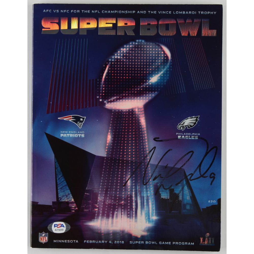 Nick Foles Signed Super Bowl LII Football Program (PSA Hologram) (See ...