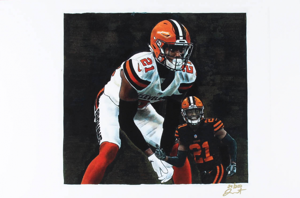 Denzel Ward - Browns - Joshua Barton 12x18 Signed Limited Edition ...