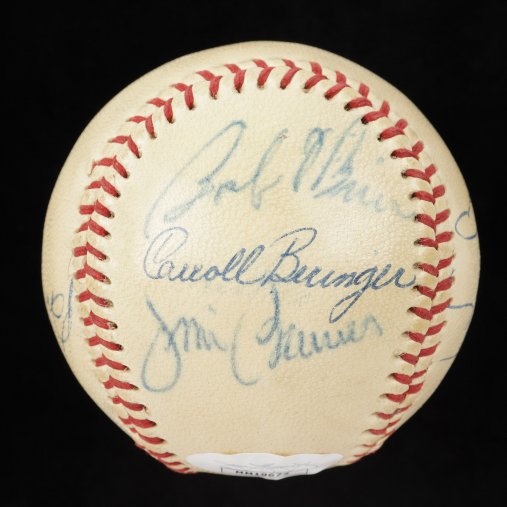 OML Baseball Signed by (9) with Hoyt Wilhelm, Bobby Valentine, Jim ...