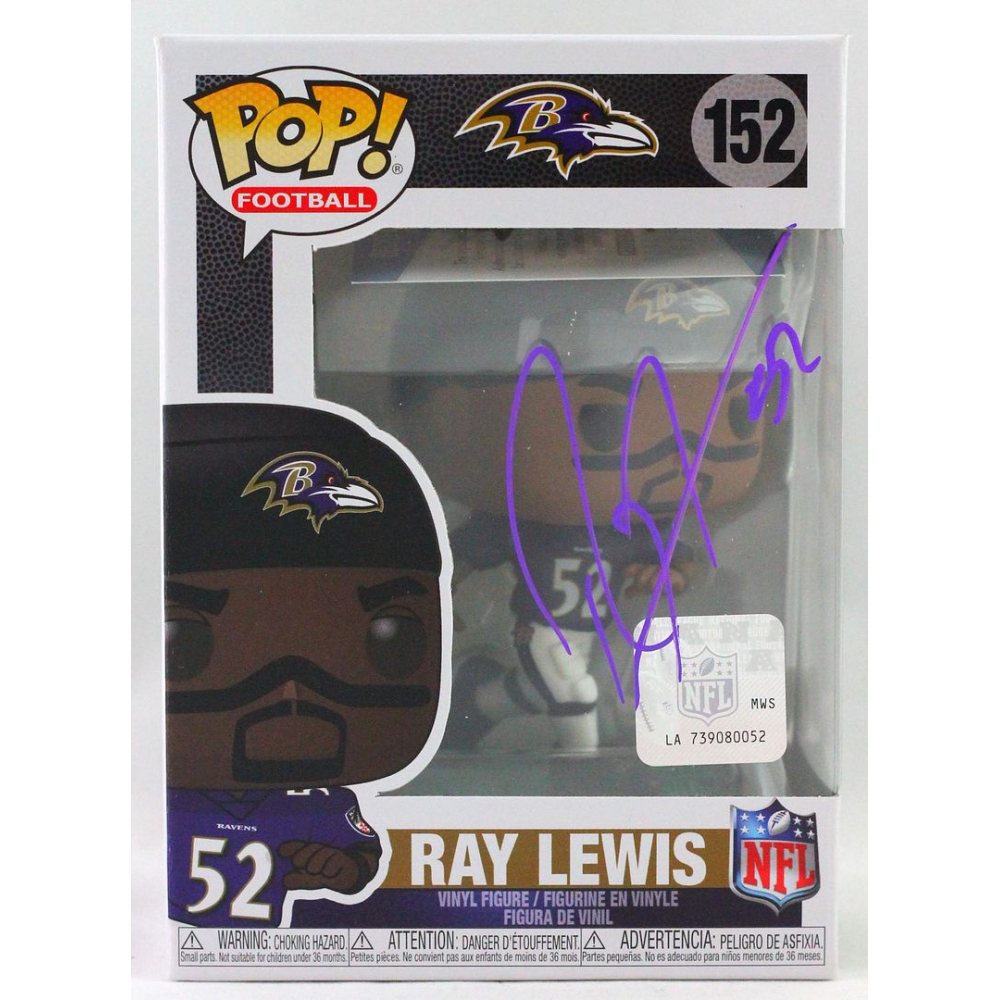 Ray Lewis Signed Ravens #152 Funko Pop! Vinyl Figure (Beckett COA ...