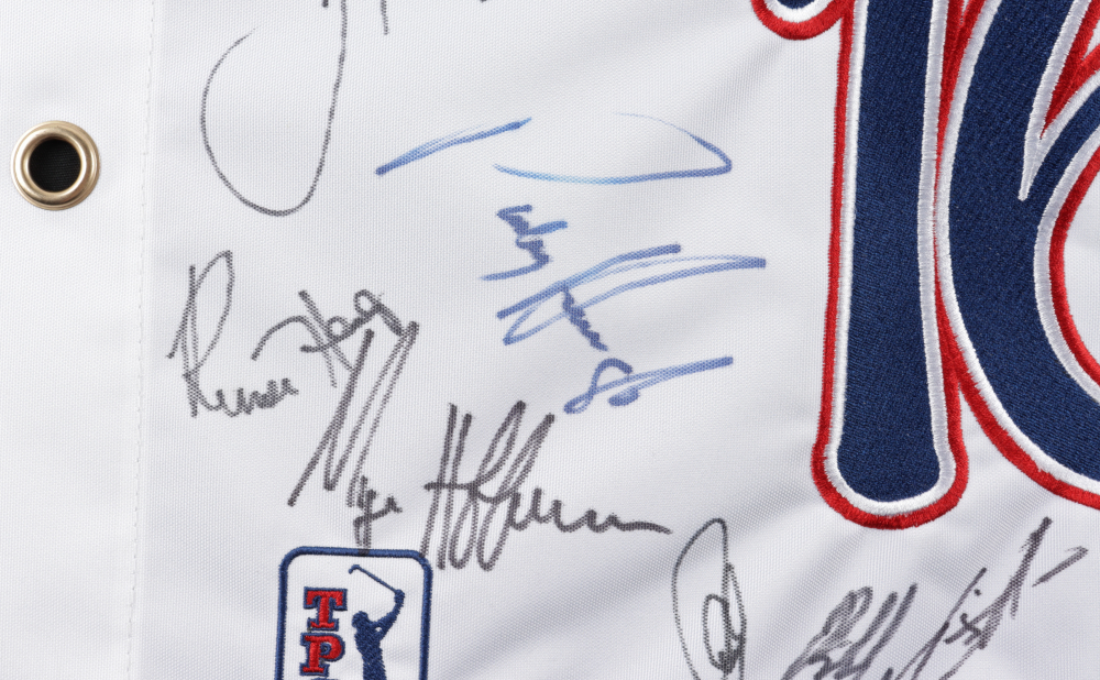 2015 Waste Management Phoenix Open Pin Flag Signed by (15) with Bubba ...