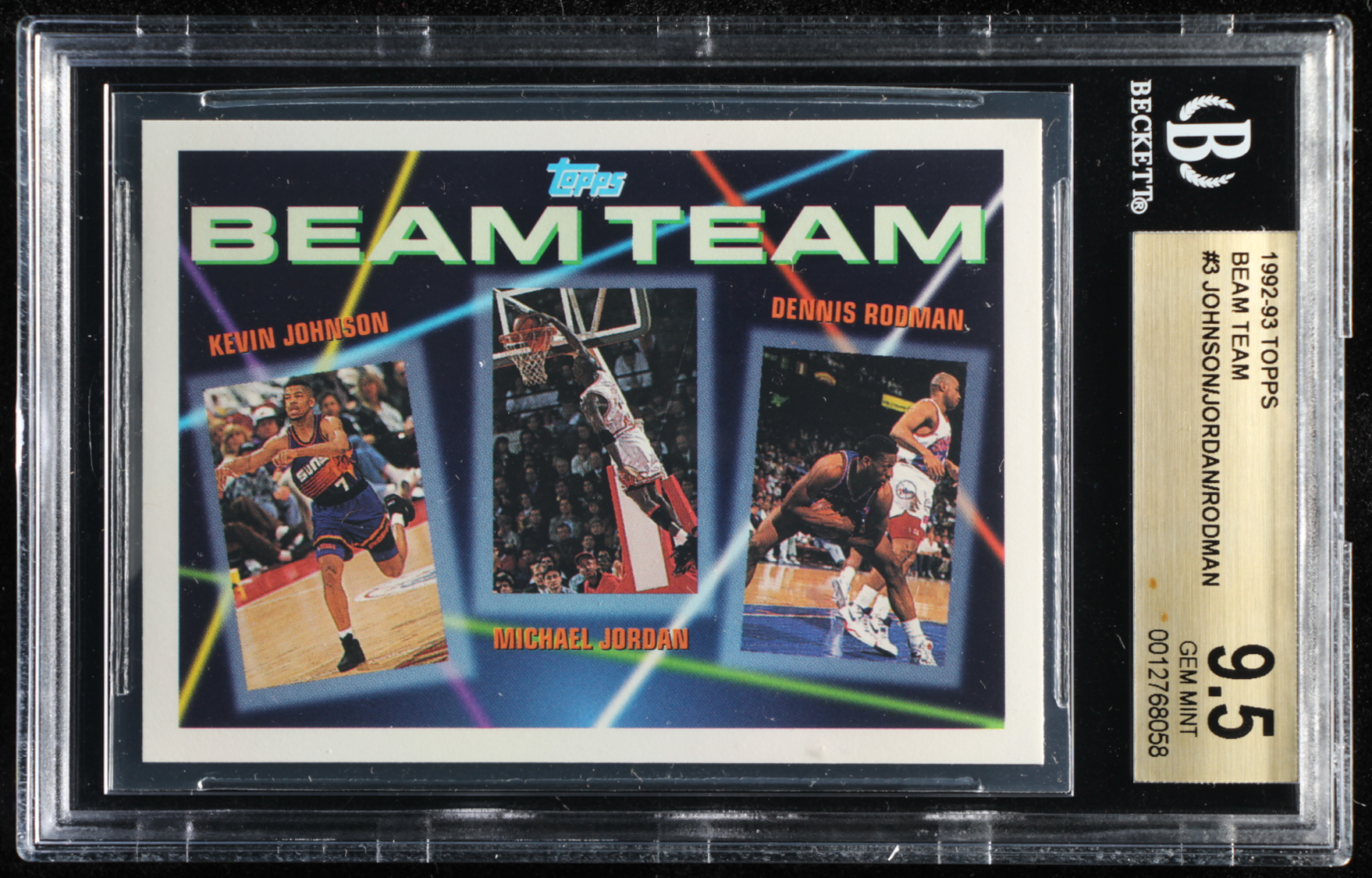 Michael Jordan / Dennis Rodman 1992-93 Topps Beam Team #3 (BGS 9.5 ...