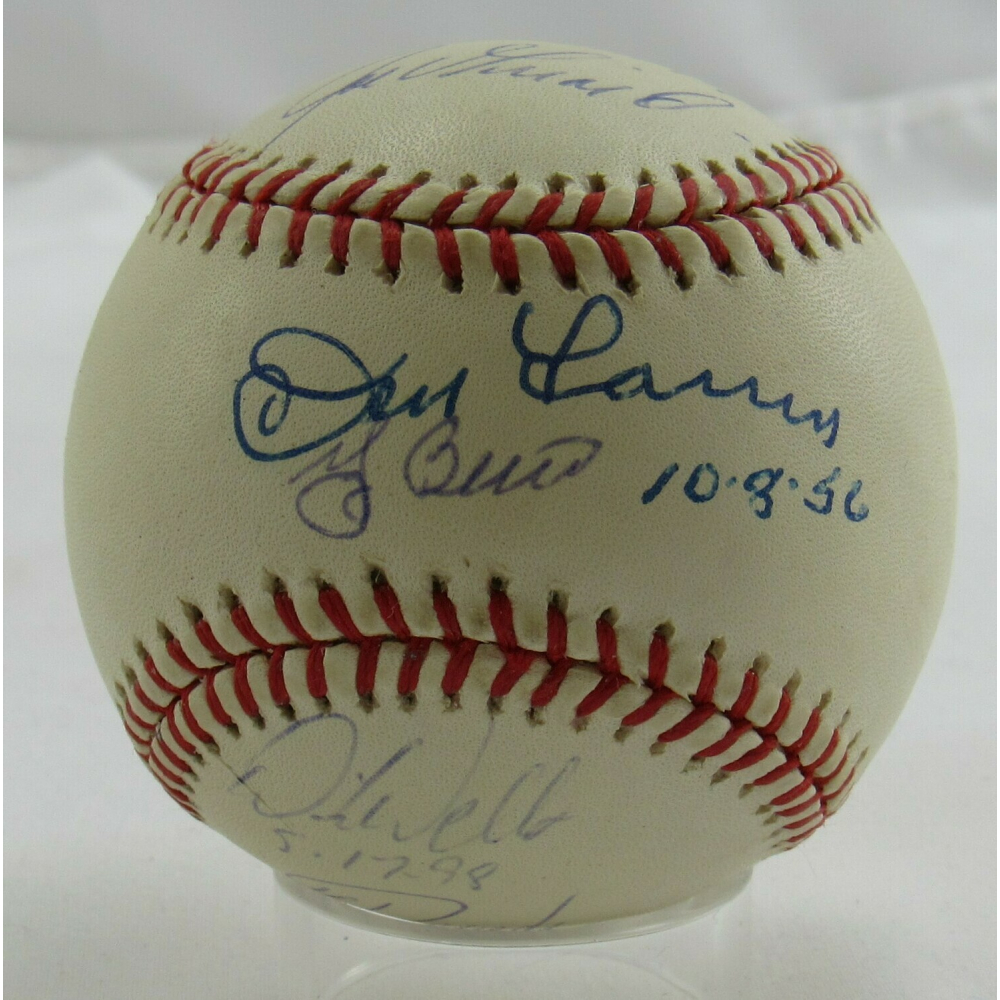 Yankees Perfect Games OAL Baseball Signed by (6) with David Cone, Joe ...