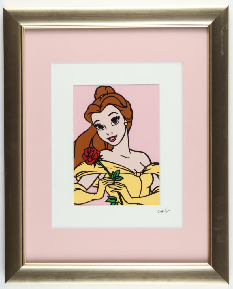 Belle 13x16 Custom Framed Hand Painted Animation Cell (See Description ...