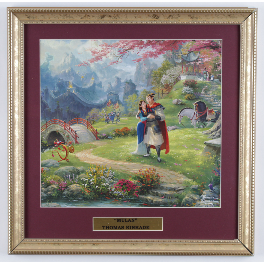 Thomas Kinkade Walt Disney's "Mulan" 16x16 Custom Framed Print Display ...