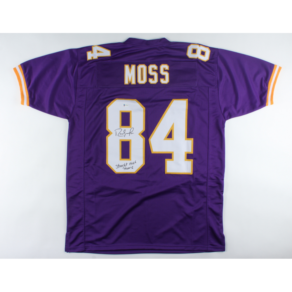 Randy Moss Signed Jersey Inscribed "Straight Cash Homie" (Beckett COA ...