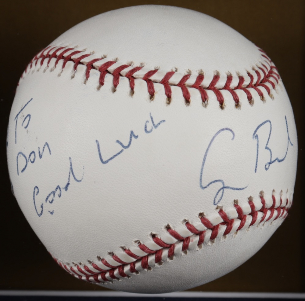 George H. W. Bush Signed OML Baseball 4x12x18 Custom Framed ShadowBox ...