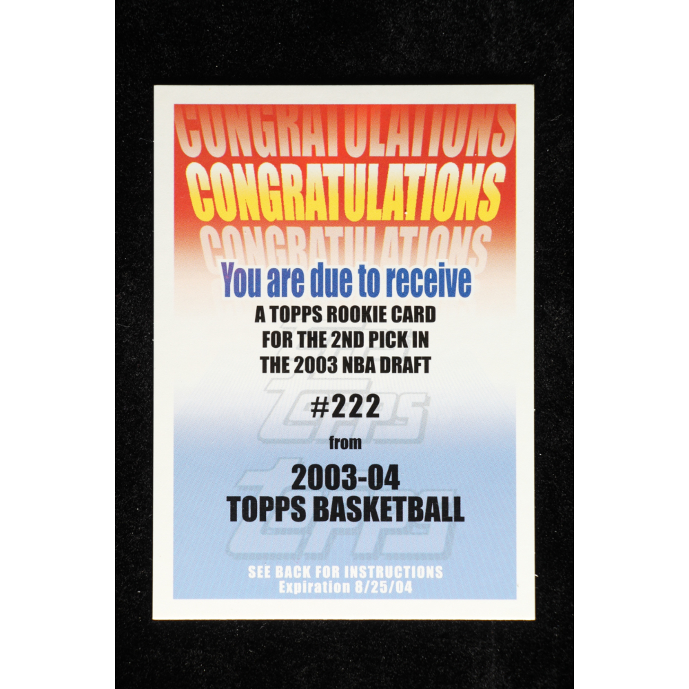 2003 Topps Redemption Card | Pristine Auction