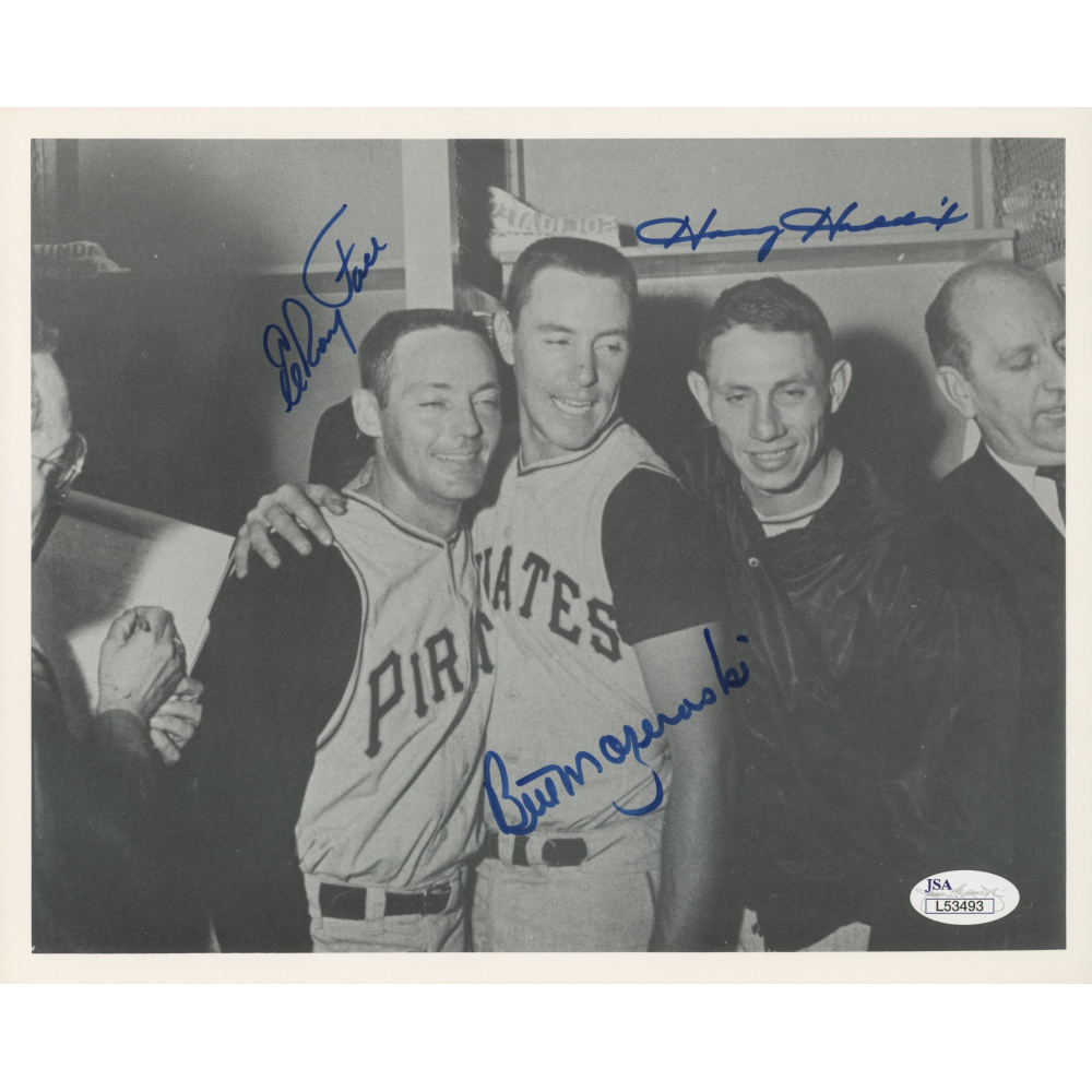 Bill Mazeroski, Elroy Face, & Harvey Haddix Signed Pirates 8x10 Photo ...