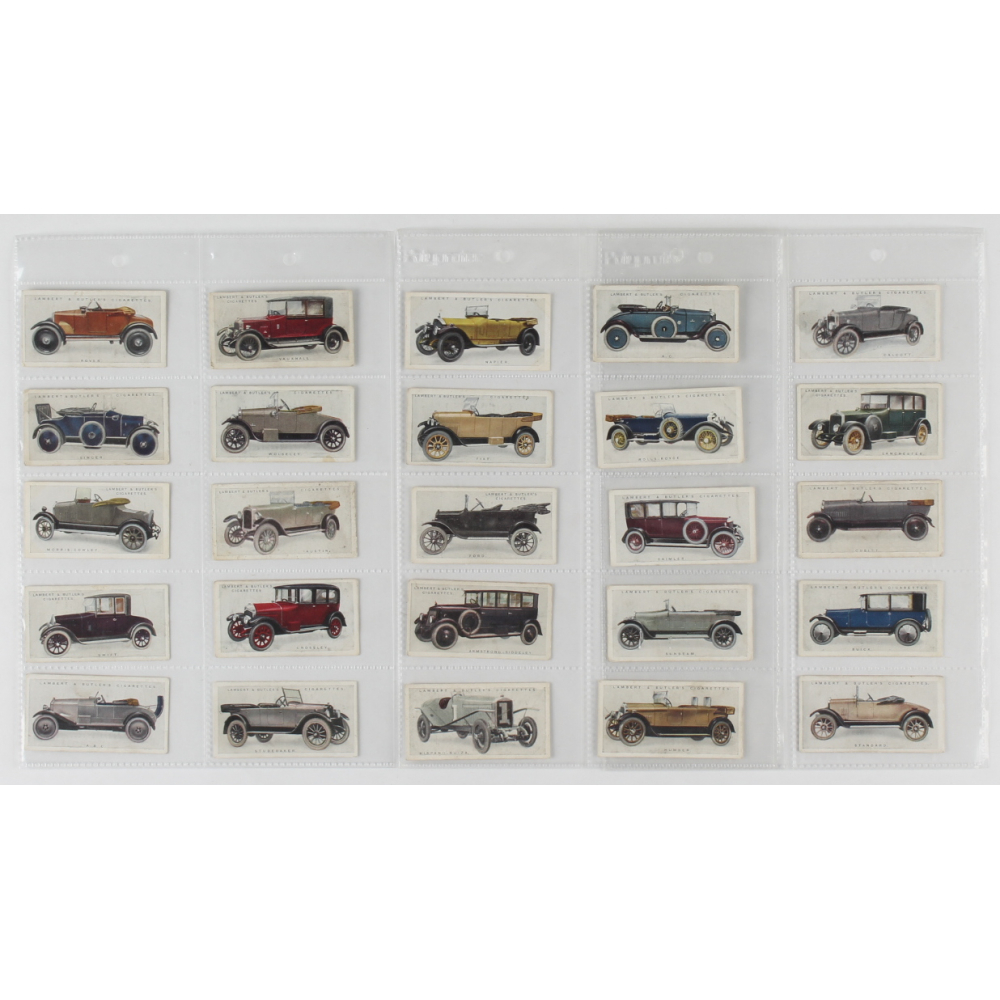 Complete Set of (25) 1922 Lambert & Butler Series 1 "Motor Cars" Cards ...