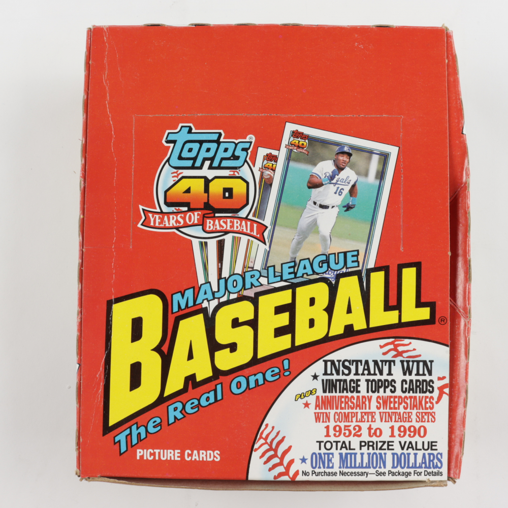 1991 Topps Baseball Rack Pack Box with (24) Rack Packs (See Description ...