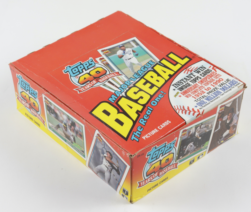 1991 Topps Baseball Rack Pack Box with (24) Rack Packs (See Description ...