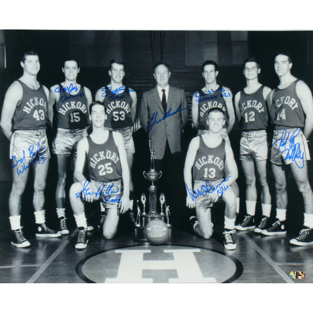 "Hoosiers" 16x20 Photo Signed by (8) with Gene Hackman, Steve Hollar ...