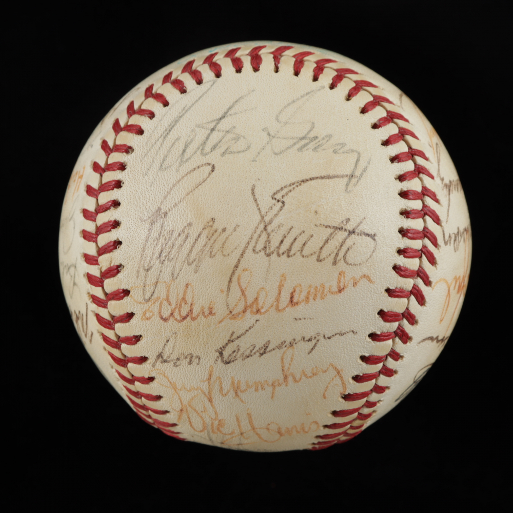 1976 Cardinals Logo Baseball Team-Signed by (27) with Ron Fairly, Bob ...