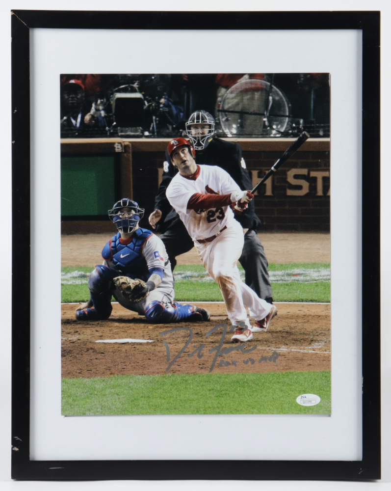 David Freese Signed Cardinals 15x19 Custom Framed Photo Display ...