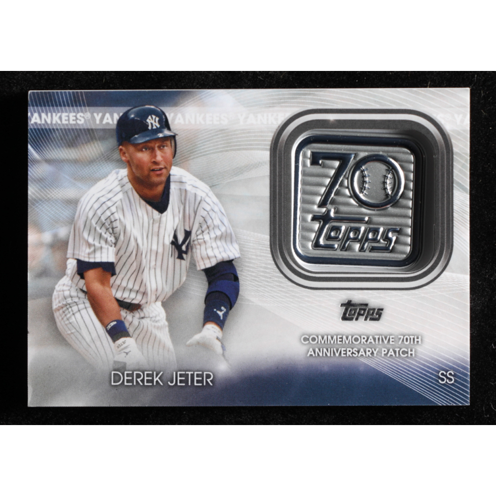 Derek Jeter 2021 Topps 70th Anniversary Commemorative Logo Patches ...